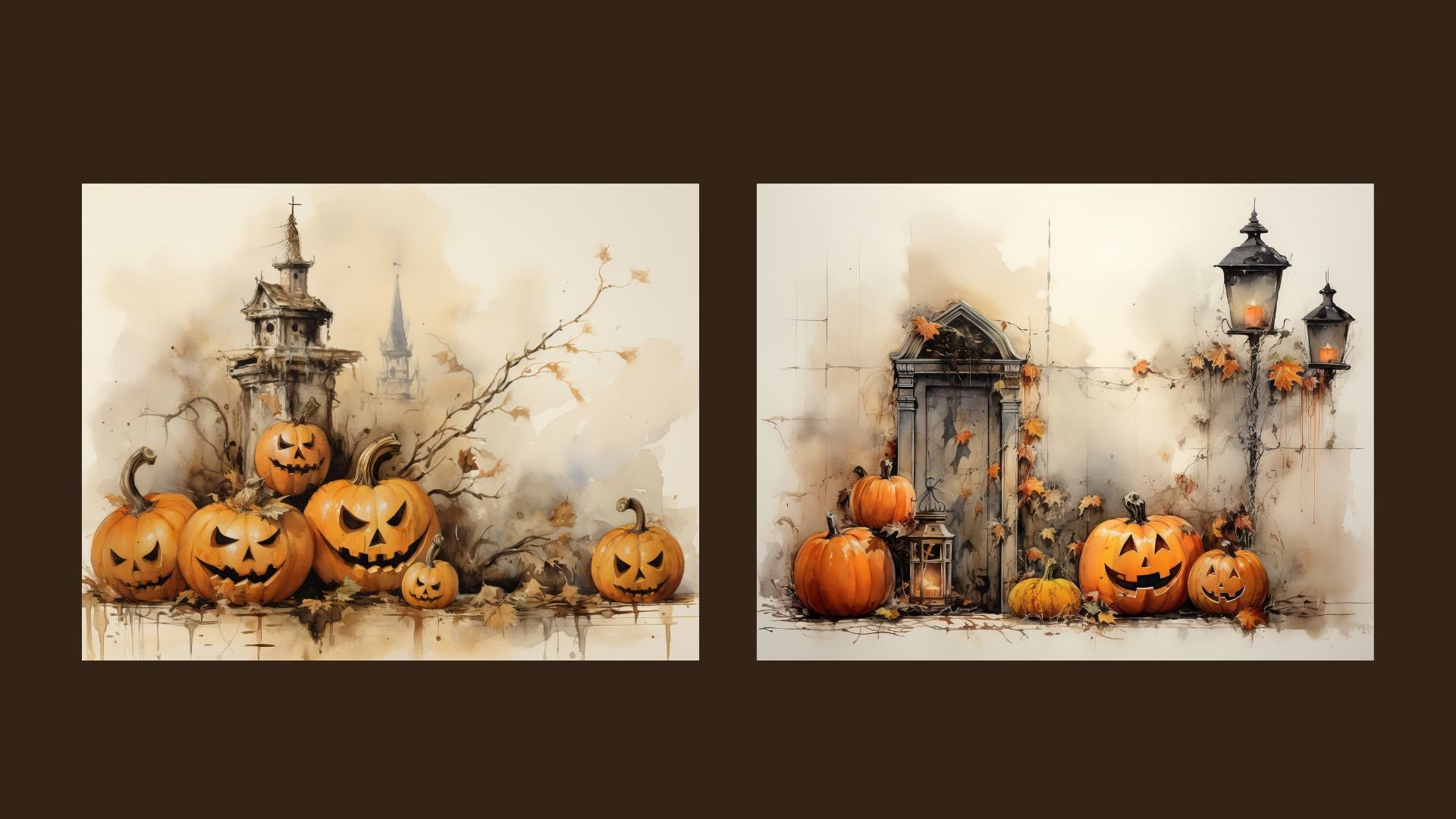 Watercolor Pumpkins Junk Journal Kit Vintage Journal Halloween - Etsy