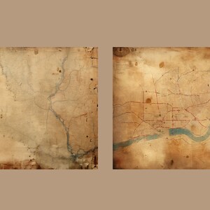 Vintage Maps Junk Journal Kit Travel Printable Journal Pages Grunge ...