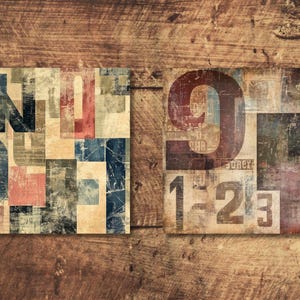 Number Collage Junk Journal Kit Numbers Printable Pages Grunge Mixed ...