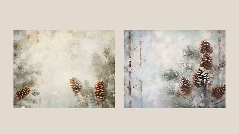 Snowy Pine Junk Journal Kit Winter Forest Pages Christmas Digital Paper ...