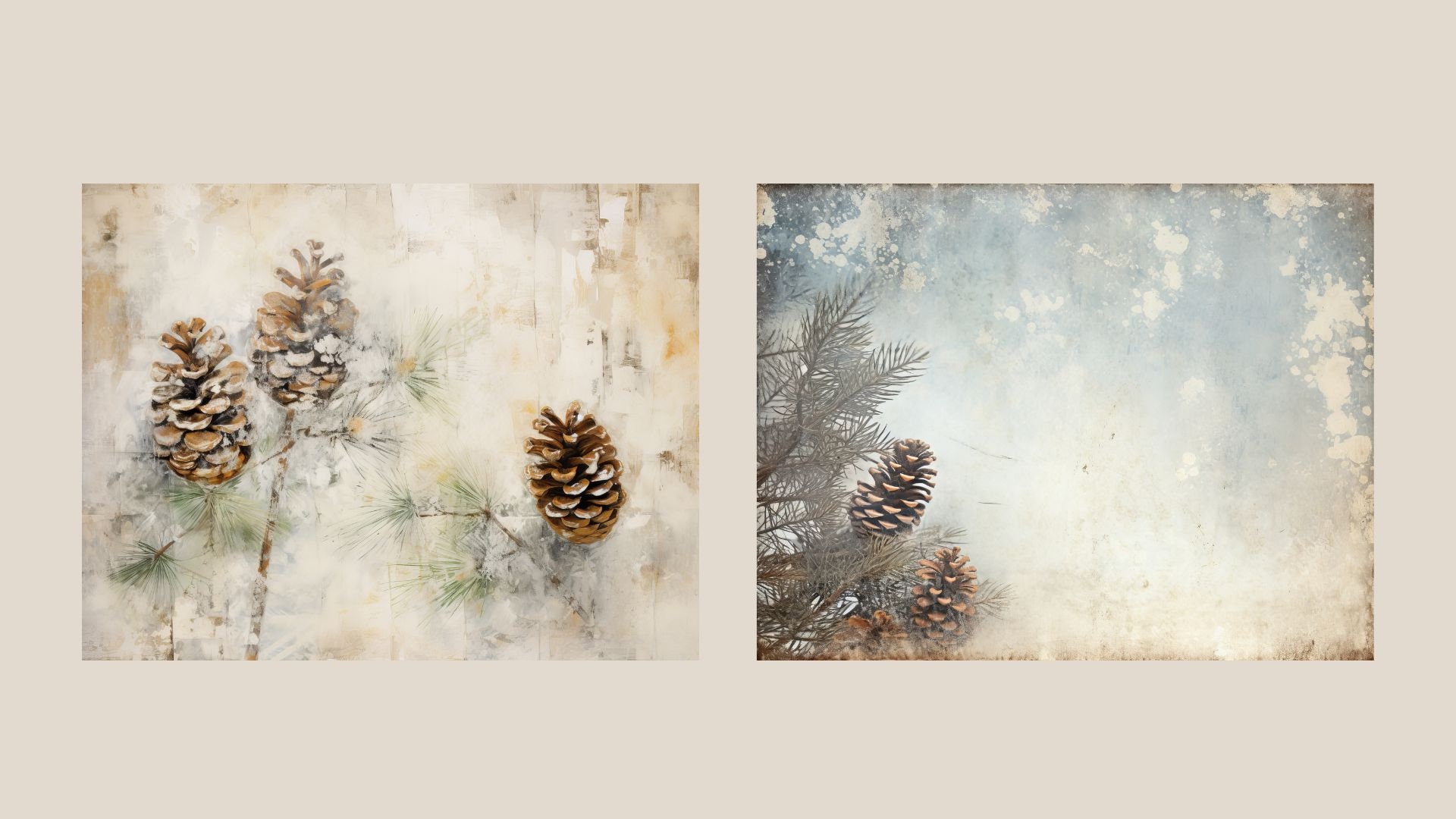 Snowy Pine Junk Journal Kit Winter Forest Pages Christmas Digital Paper ...