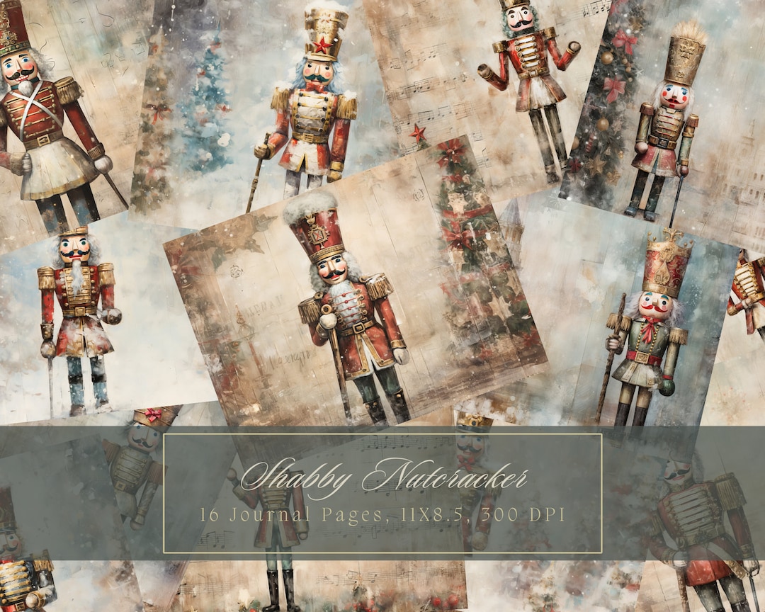 Christmas Nutcracker Junk Journal Kit Winter Vintage Ephemera Journal ...