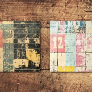 Acid Wash Collage Junk Journal Kit Numbers Printable Pages Grunge Mixed ...