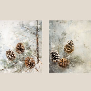 Snowy Pine Junk Journal Kit Winter Forest Pages Christmas Digital Paper ...