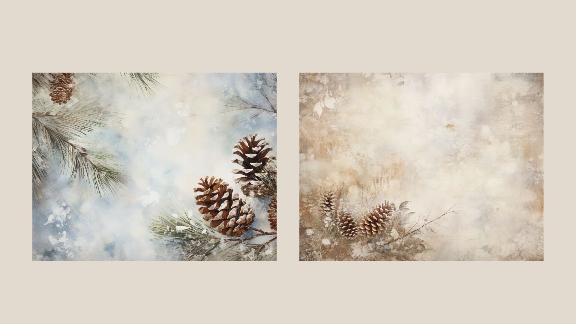 Snowy Pine Junk Journal Kit Winter Forest Pages Christmas Digital Paper ...