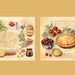 Vintage Cookbook Junk Journal Kit Watercolor Food Page Cooking Digital ...