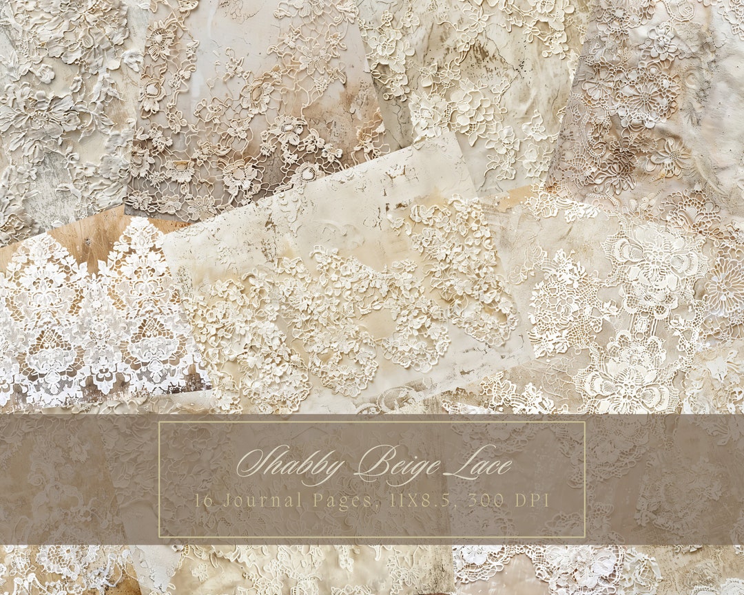Vintage Lace Junk Journal Kit Shabby Chic Collage Sheets Printable ...