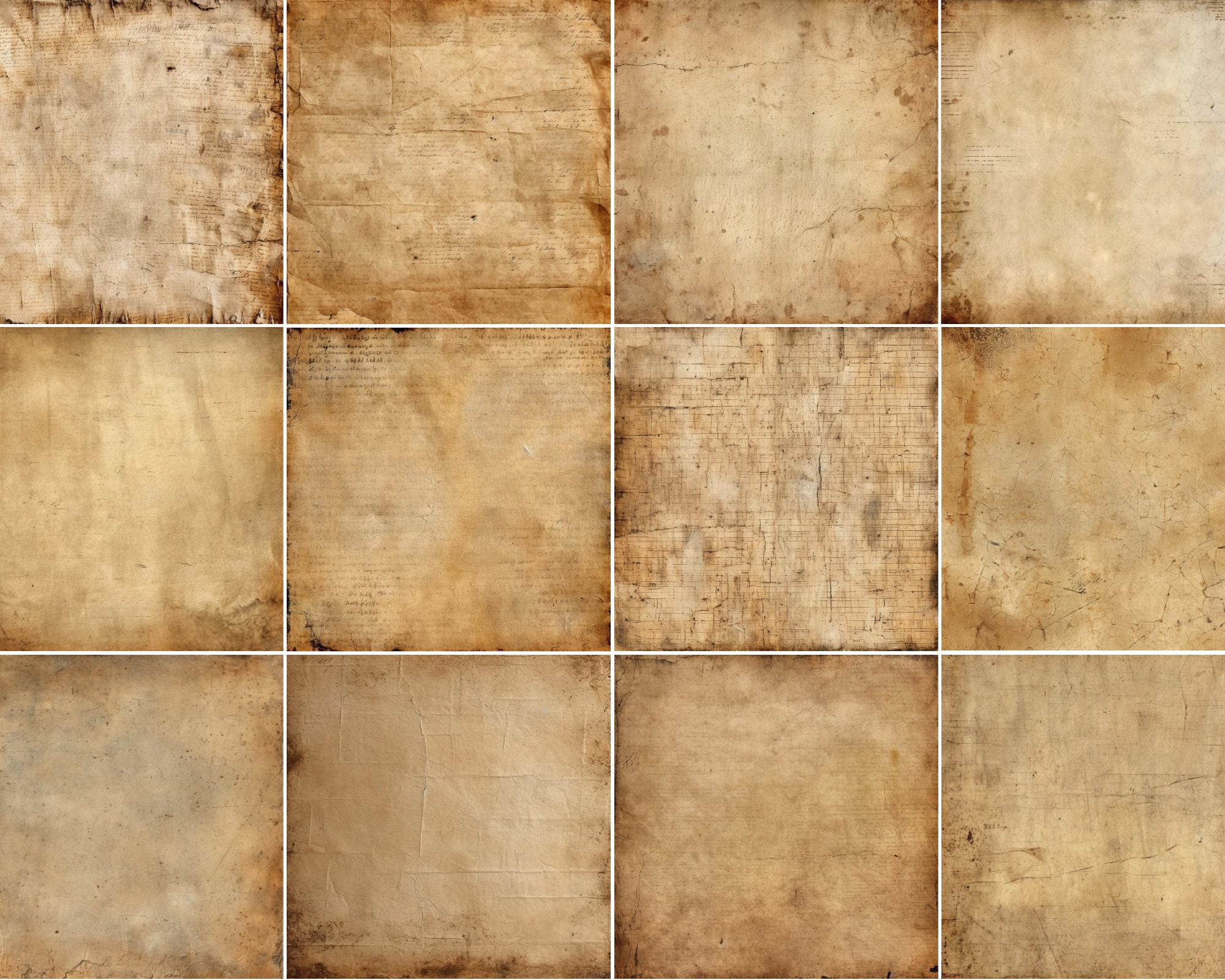 Vintage Paper Texture for Scrapbooking Brown Digital Paper Texture ...