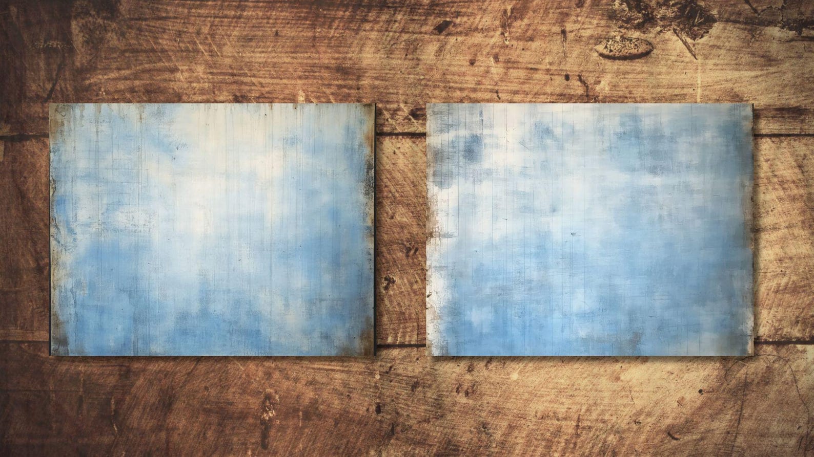 Blue Vintage Paper Junk Journal Kit Digital Paper Texture Grunge Sheets ...