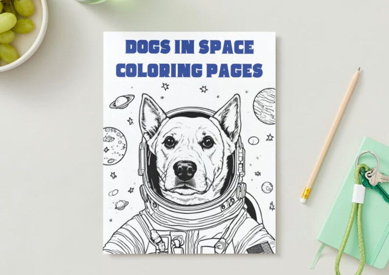 20 Dogs in Space Coloring Pages at Home Kids Entertainment Activity ...