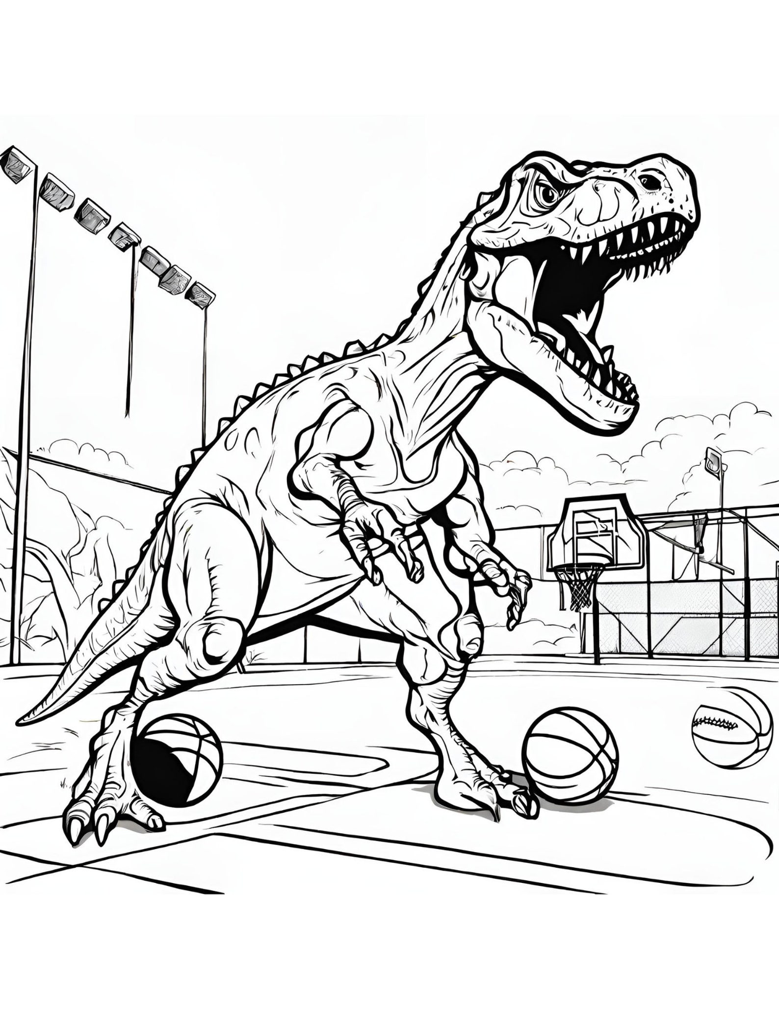 20 Fun Dinosaur Coloring Pages at Home Kids Entertainment Activity ...