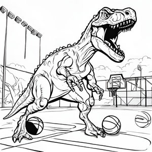 20 Fun Dinosaur Coloring Pages at Home Kids Entertainment Activity ...
