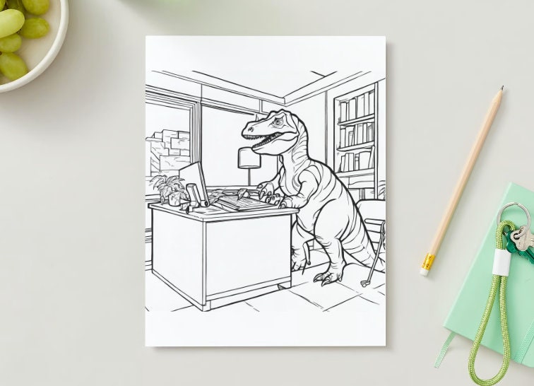 20 Fun Dinosaur Coloring Pages at Home Kids Entertainment Activity ...