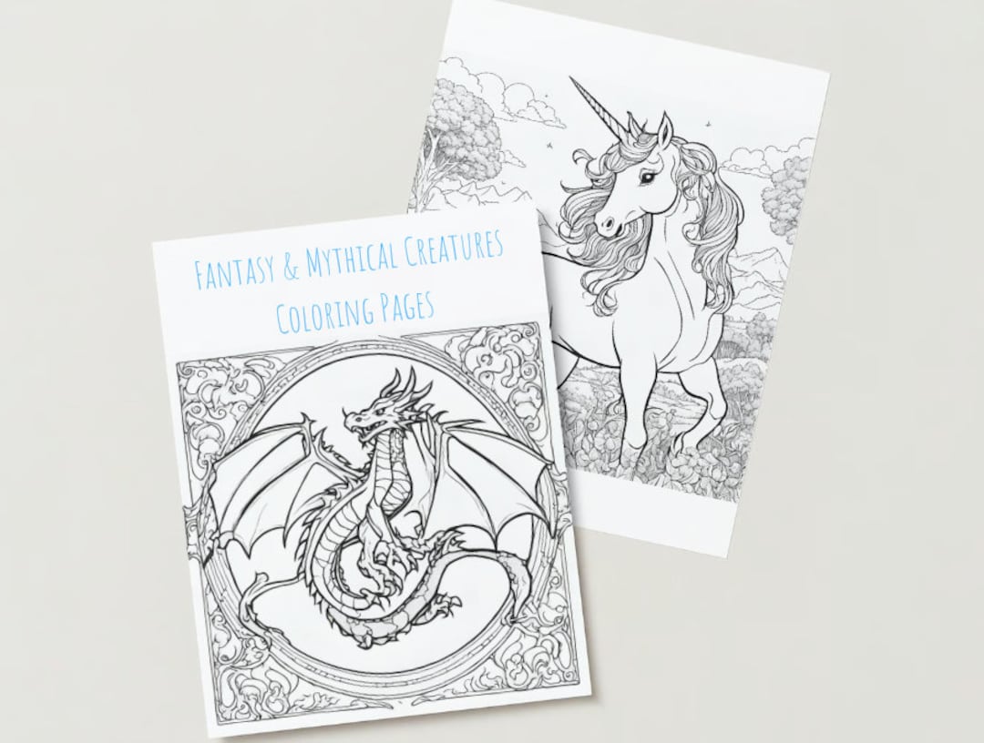 20 Fantasy & Mythical Creatures Coloring Pages at Home Kids ...