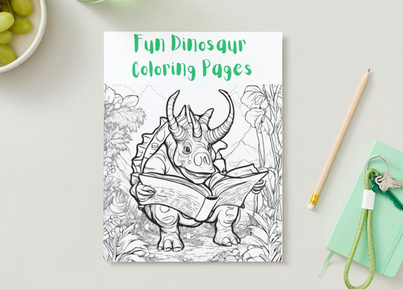 20 Fun Dinosaur Coloring Pages at Home Kids Entertainment Activity ...