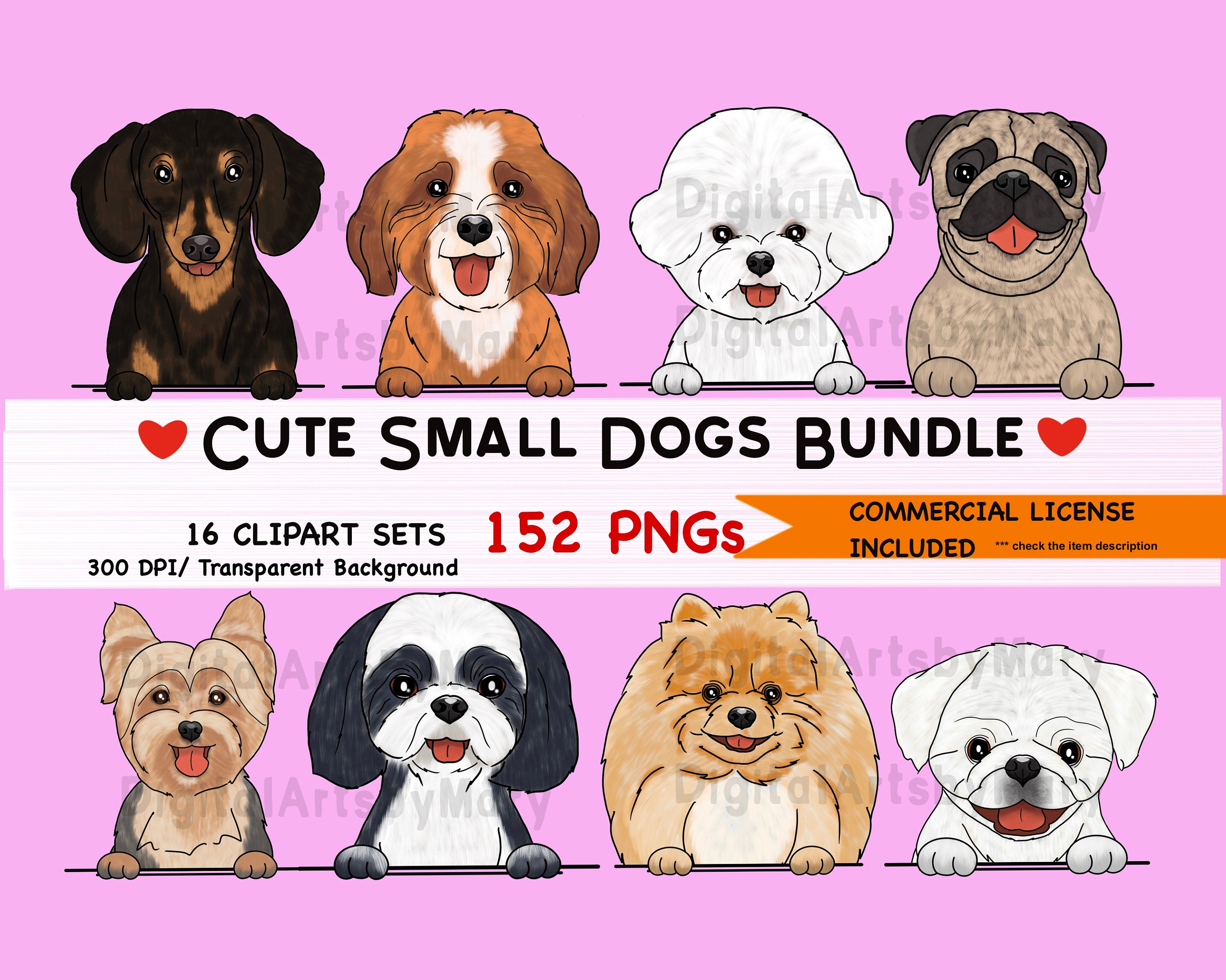 Small Dog Breed Pet Sticker Clipart Printable Stickers Dog - Etsy