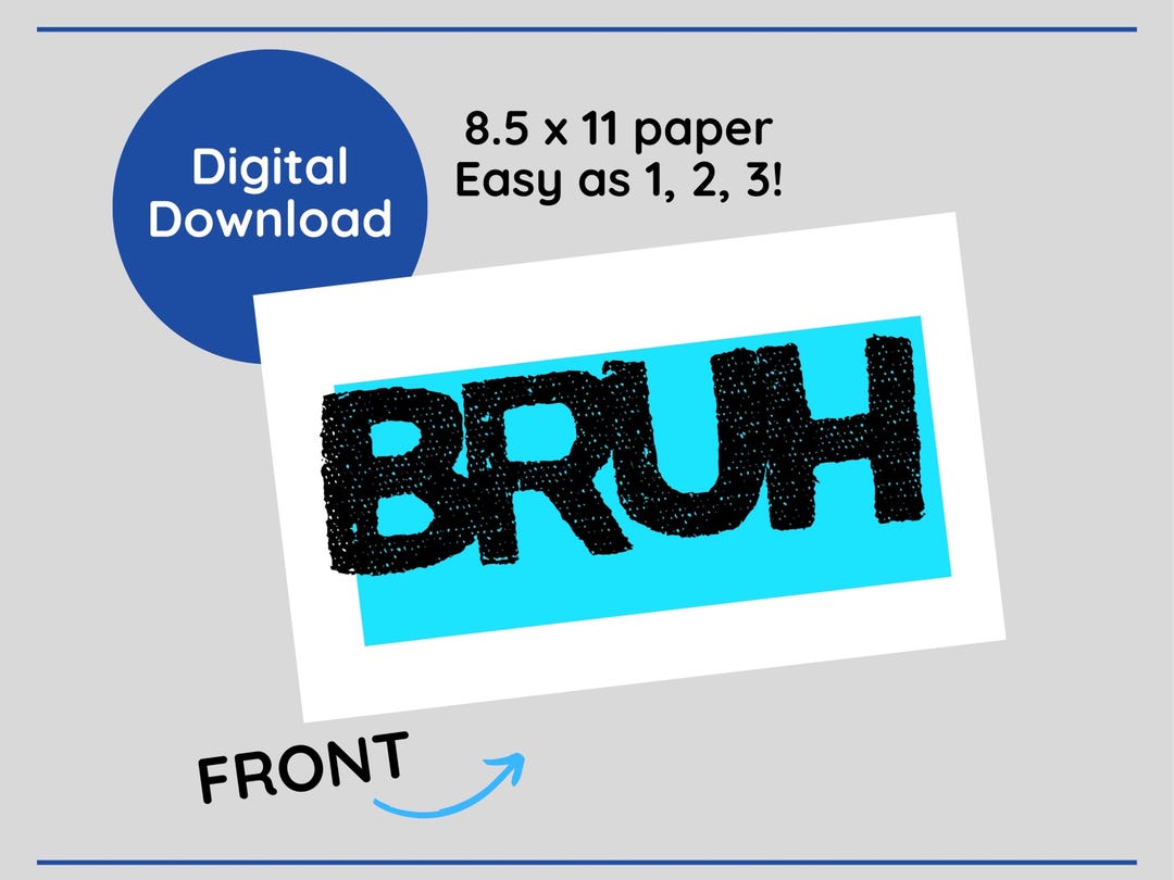 BRUH: Happy Birthday Printable Card - Etsy