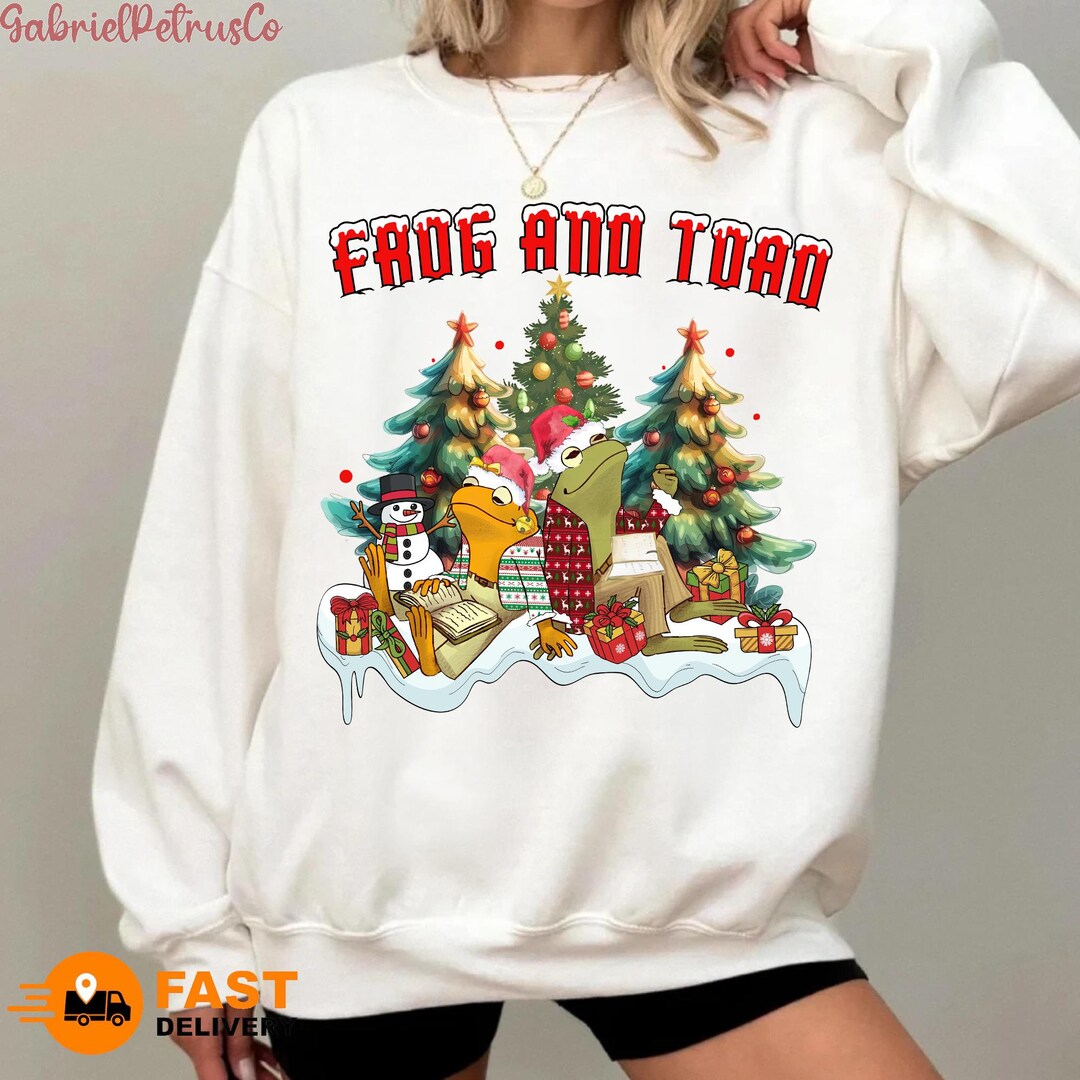 Frog and Toad Shirt, Frog and Toad Christmas Reading Books Shirt ...