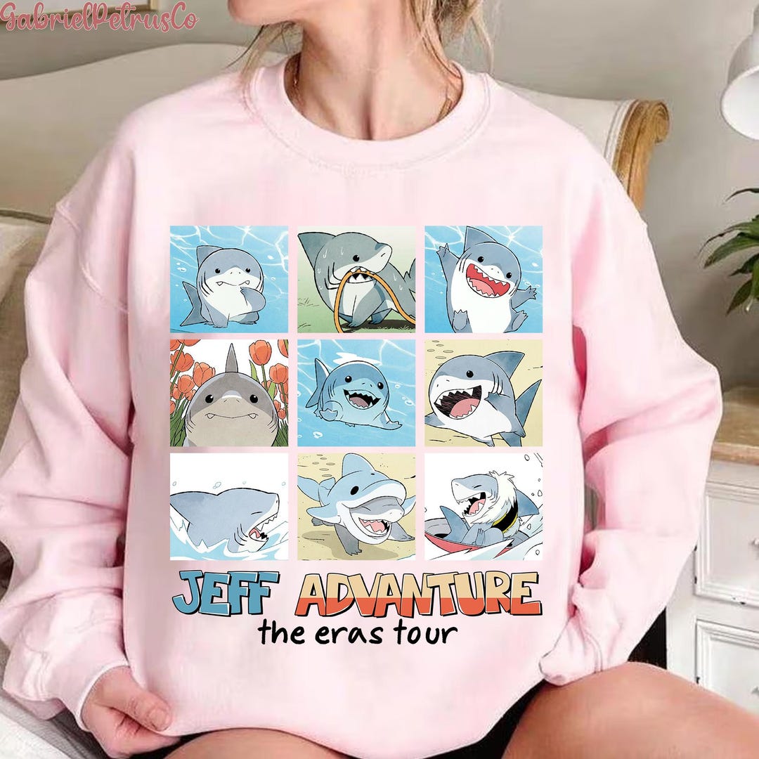 Jef.f Adventure the Land Shark and Friends Shirt, Shark Superhero Shirt ...
