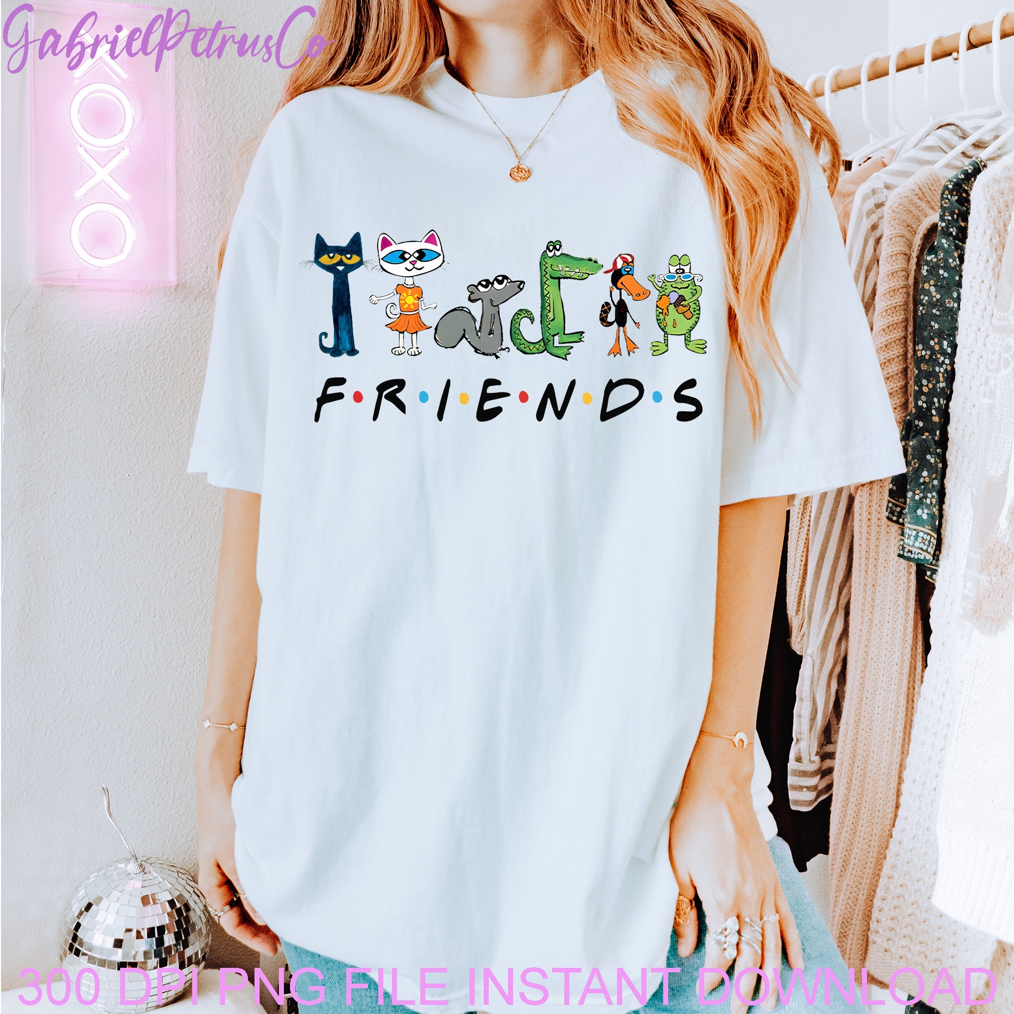 Pe.te the Cat Groovy Friends Bundle Png, Cool Cat Bundle Png, Children ...