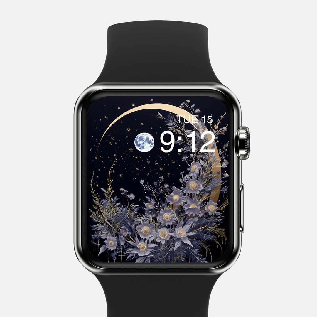 Celestial Moon Apple Watch Wallpaper Feminine Watch Face Moon Watch ...