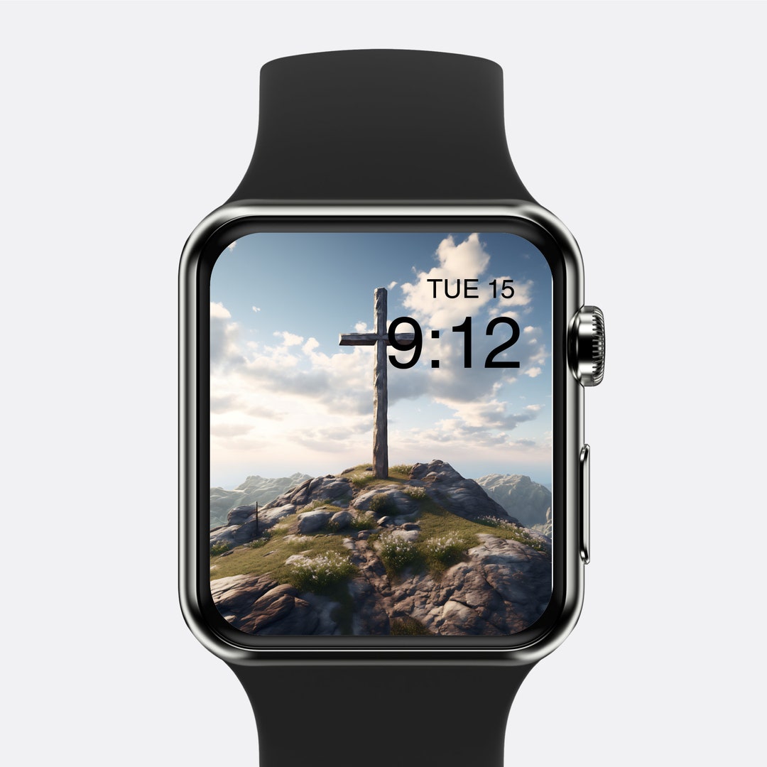 Christian Cross Apple Watch Wallpaper Religious Watch Face Mountian ...