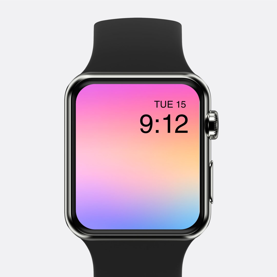 Aura Gradient Apple Watch Wallpaper Minimalist Smartwatch Background ...