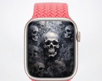 Gothic Demon Apple Watch Wallpaper, Dark Smartwatch Background, Witch ...