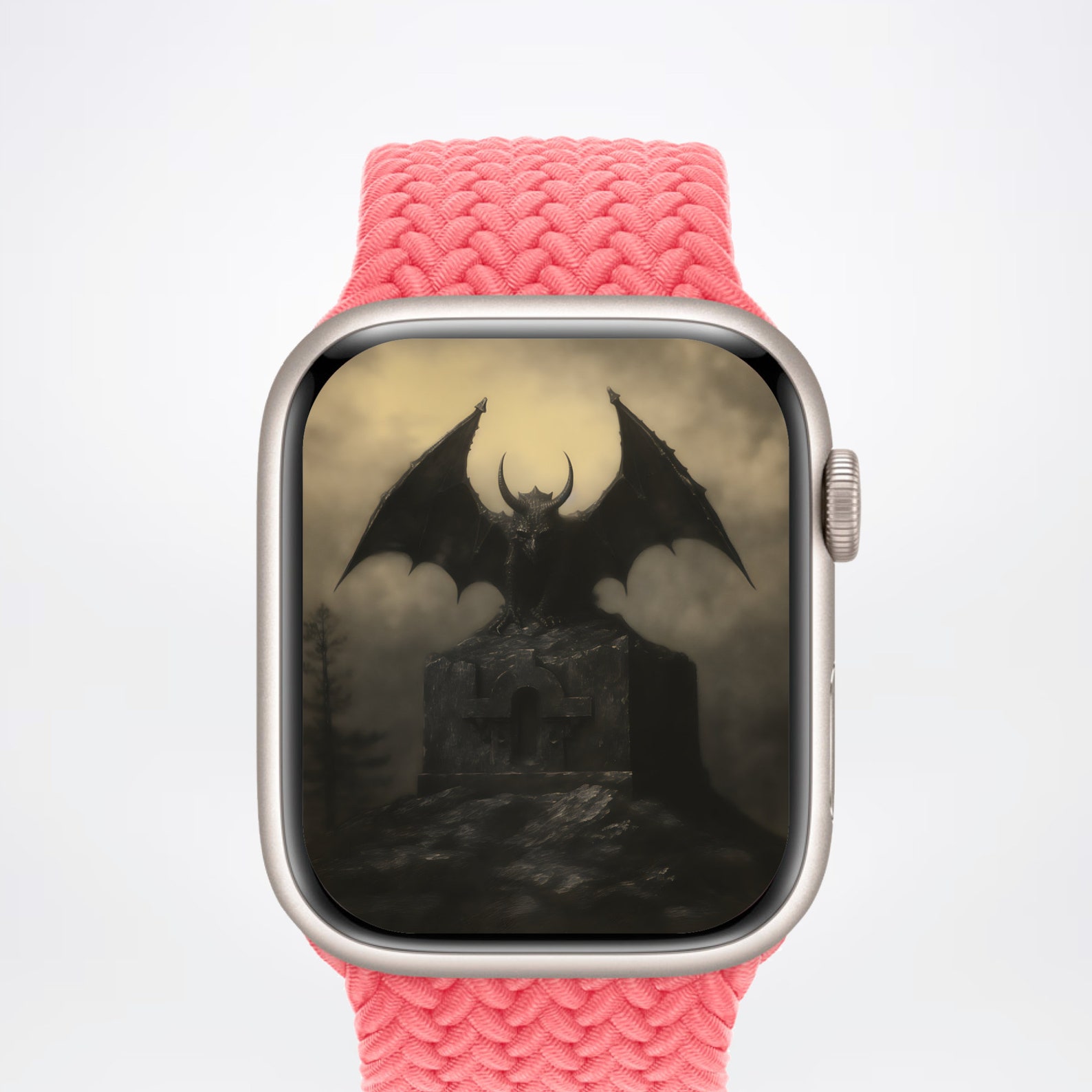 Gothic Demon Apple Watch Wallpaper, Dark Smartwatch Background, Witch ...