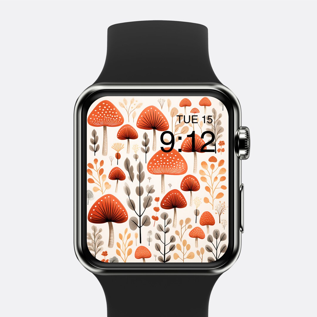 Mushroom Apple Watch Wallpaper Feminine Watch Face Cottagecore Watch ...