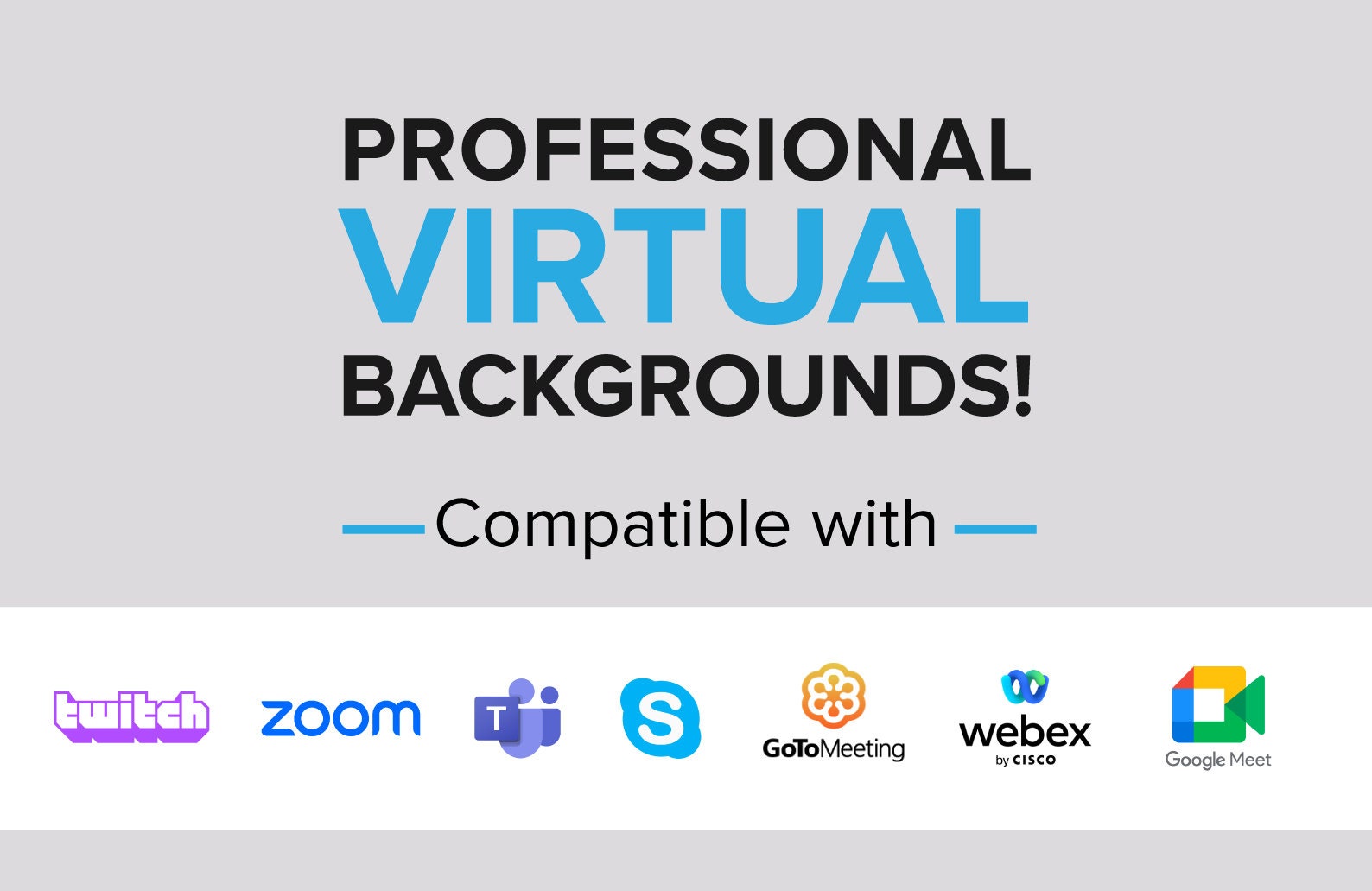 Zoom Virtual Background- 4 Modern Bookshelves Vol.2, Digital Backdrop ...