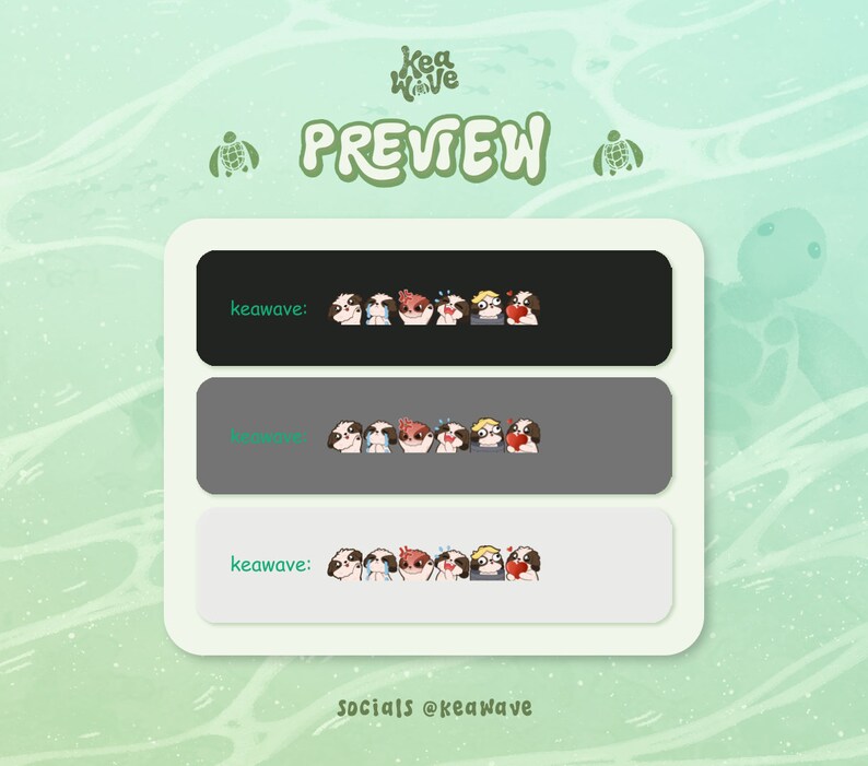 EMOTES • Brown & White Dog Emotes #1 • 6 Cute Puppy Emotes • Shih Tzu ...