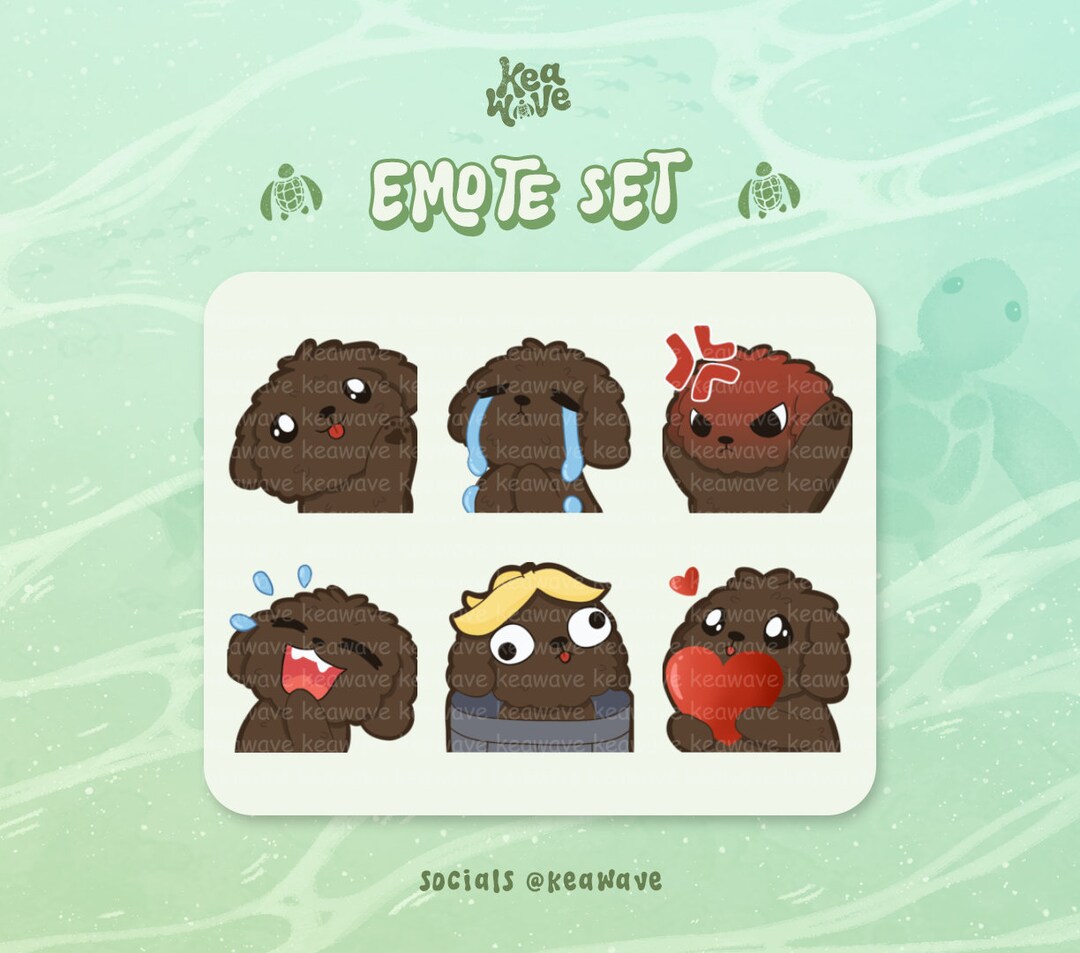 Brown Dog Emotes 6 Cute Puppy Emotes Kawaii, Cozy, Shih Tzu, Terrier ...