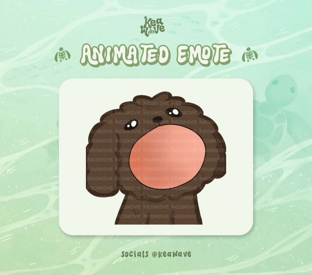 ANIMATED • Brown Dog Emote • Cute Puppy Emote • Shih Tzu, Havanese ...