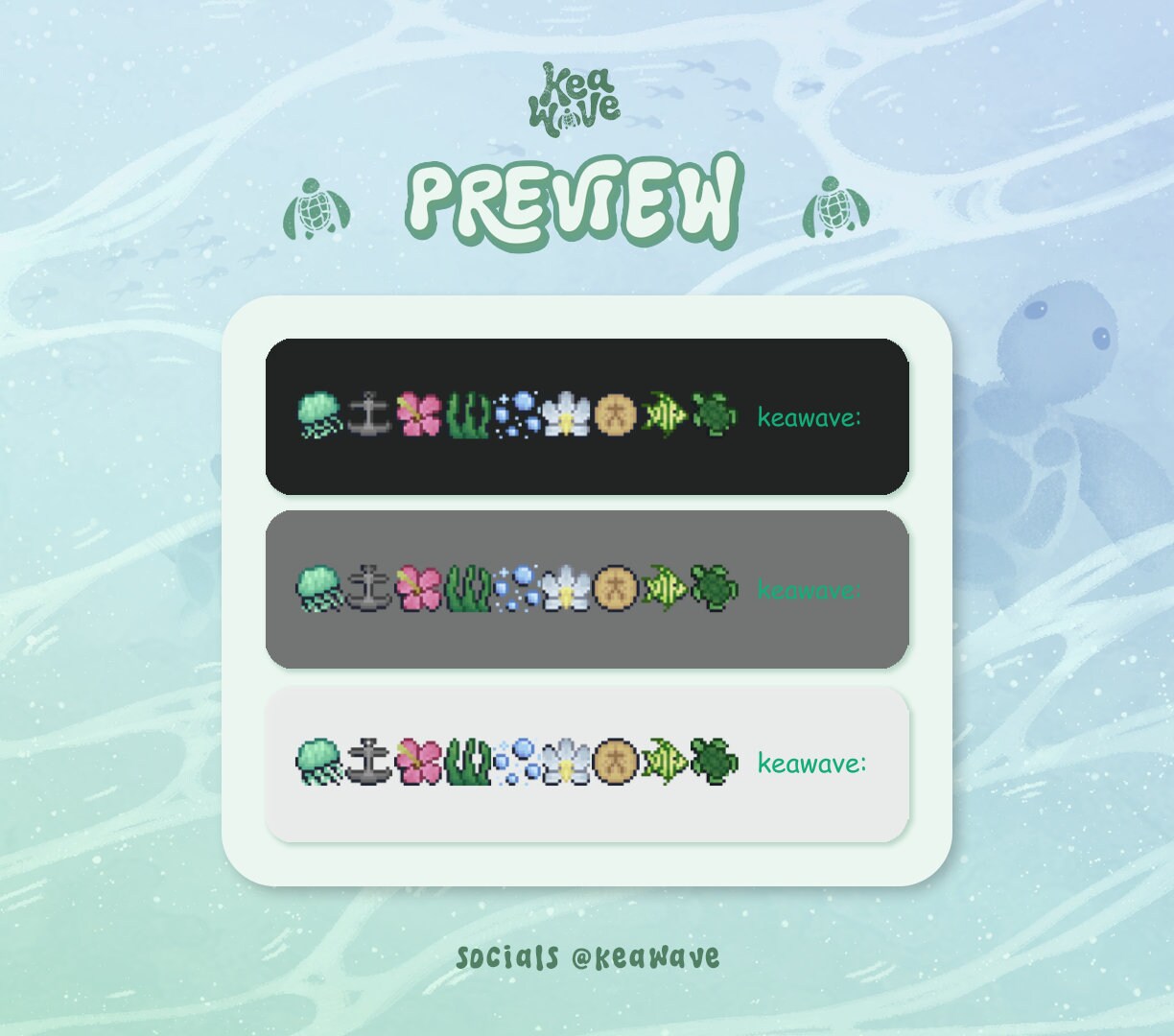 BADGES • Ocean Badges • 9 Cute Ocean Sub/bit Badges • Chibi, Cozy, Lofi ...