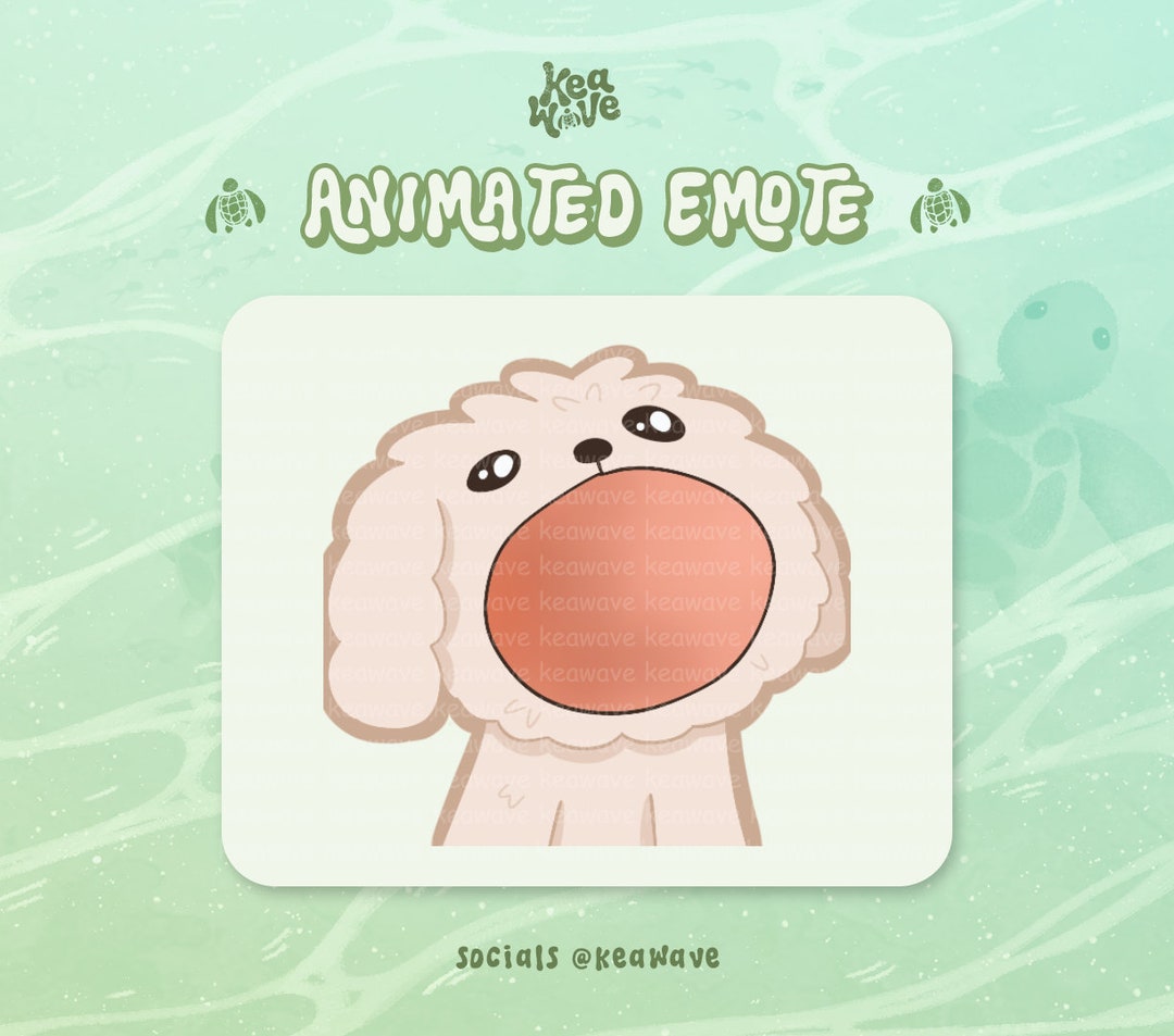 ANIMATED • White Dog Emote • Cute Puppy Emote • Shih Tzu, Havanese ...
