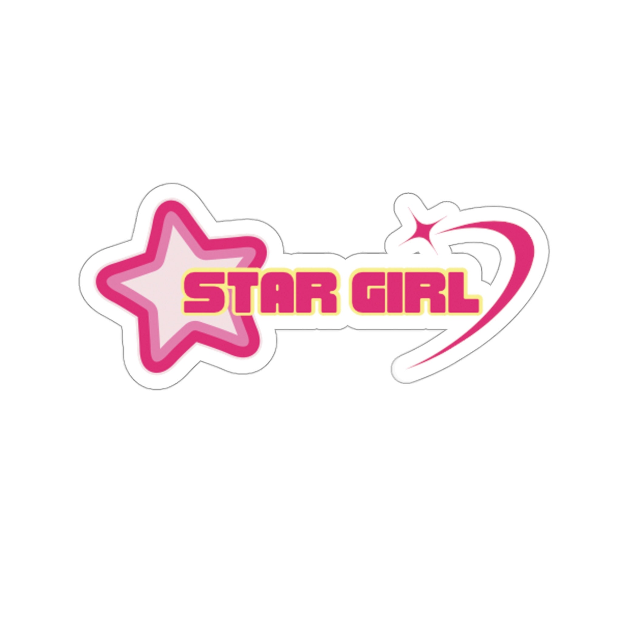 Star-girl Sticker - Aesthetic Decal, Transparent or White Border - Etsy