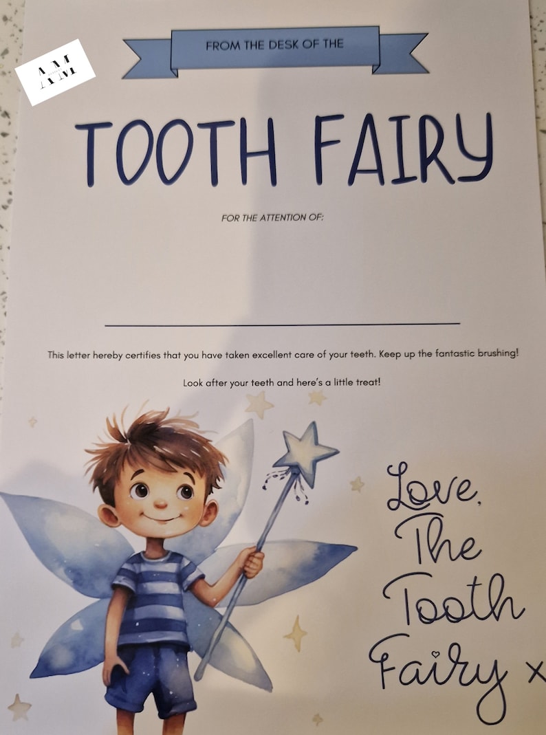 Tooth Fairy Certificates - Etsy