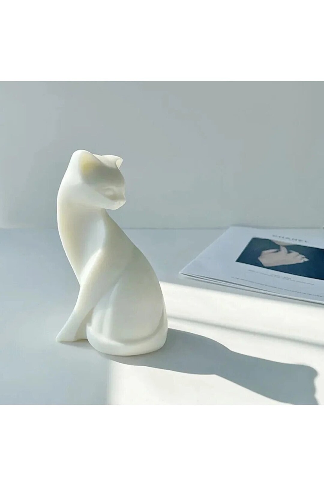 Cute Cat Figurine Decorative Pet Sculpture | Table Desk Decor | Cat ...