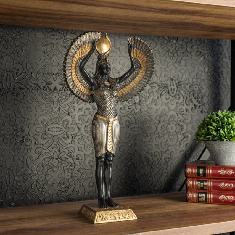 Winged Egyptian Goddess of Fertility Isis Trinket, Decorative Figurine ...
