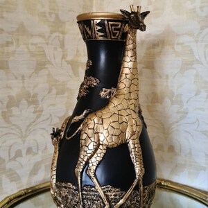 Giraffe Figured Safari Tall Vase 17" Luxury Modern Special Design ...