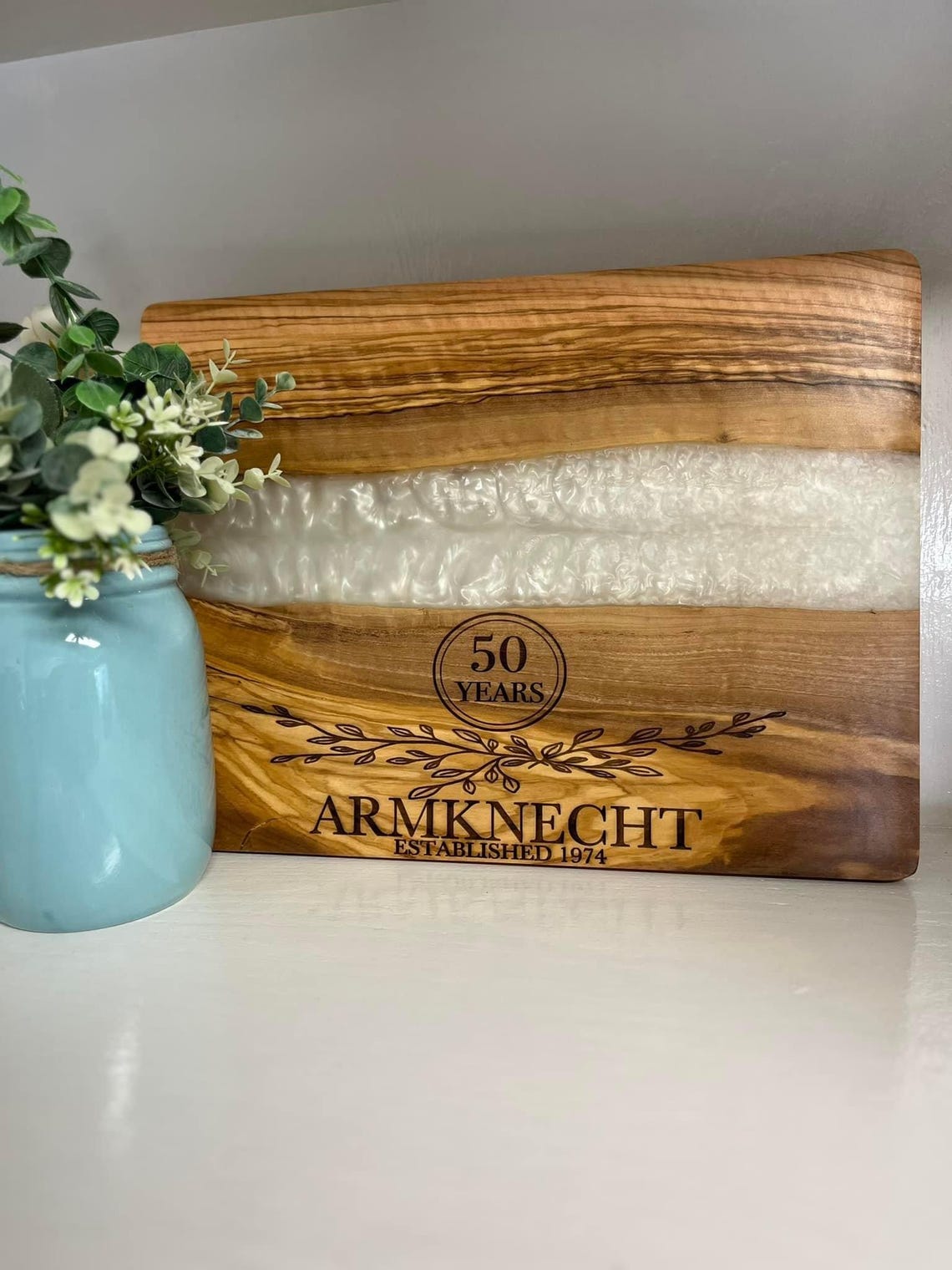 Olive Wood & Resin Sign - Etsy