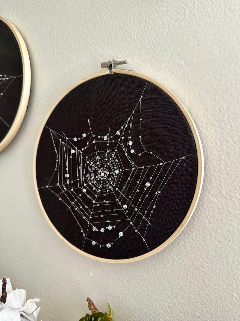 Embroidered Spider-web - Etsy