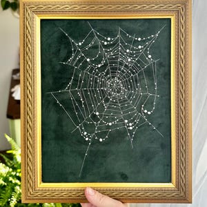 Embroidered Spider-web. *framed and Unframed Options Available* - Etsy