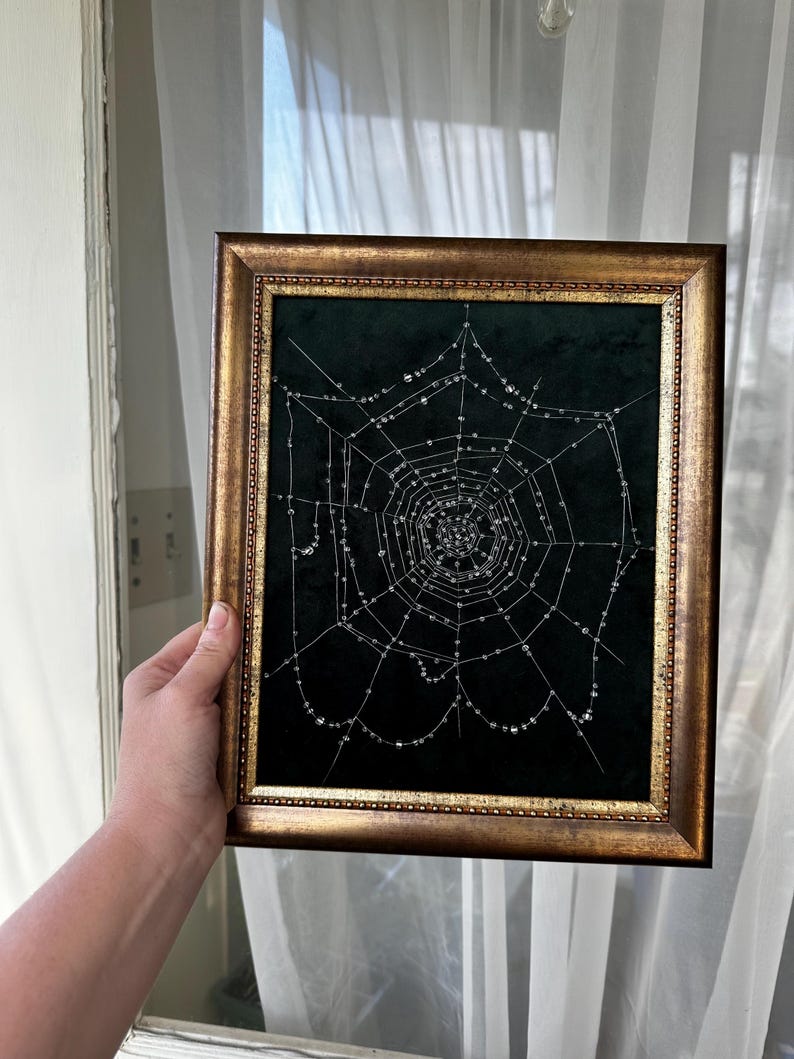 Embroidered Spider-web. *framed and Unframed Options Available* - Etsy