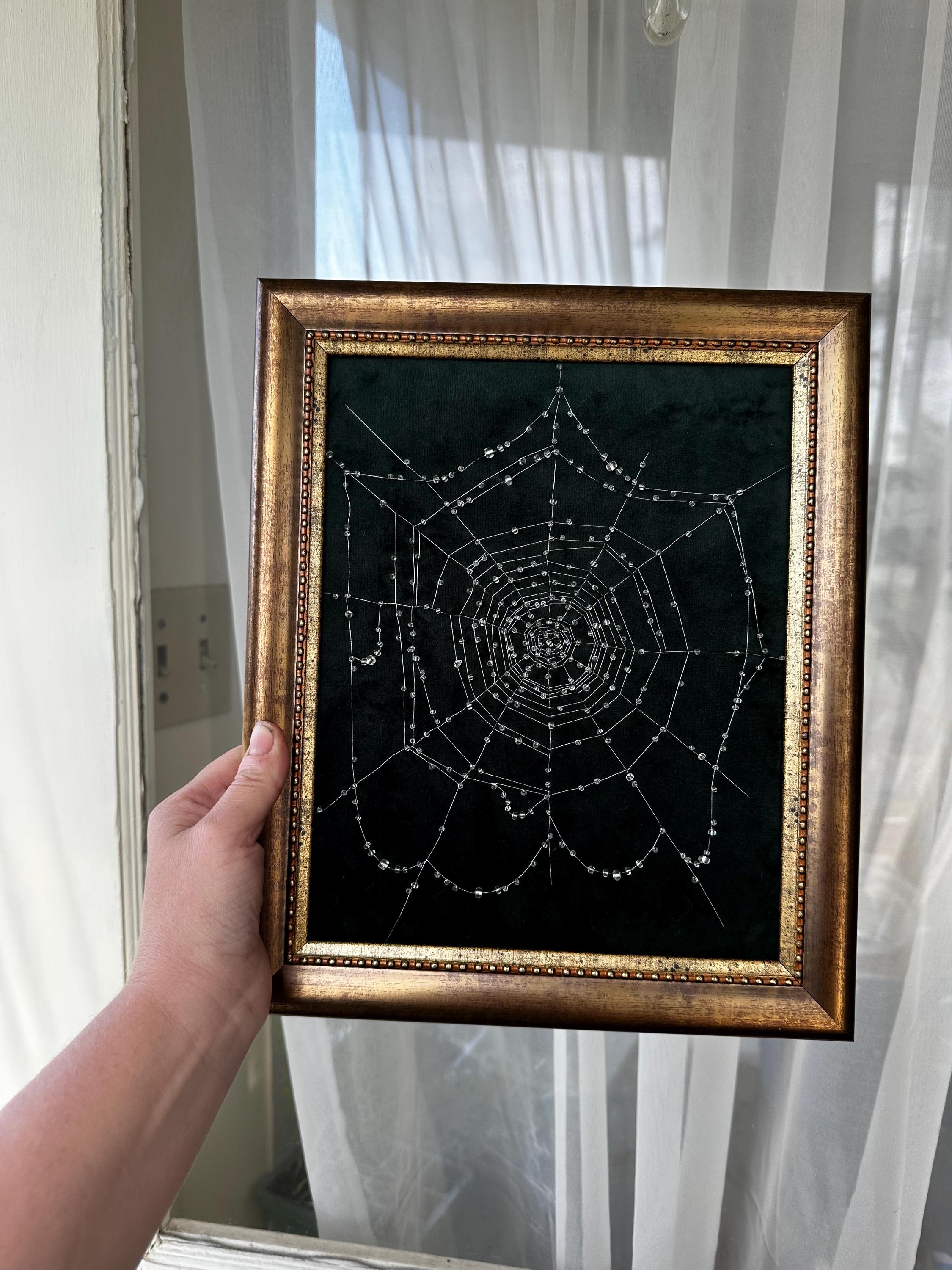 Embroidered Spider-web. *currently Only Making Unframed*. **available ...