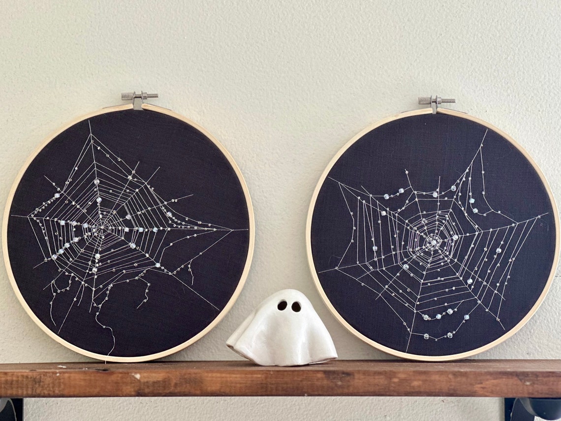 Embroidered Spider-web - Etsy