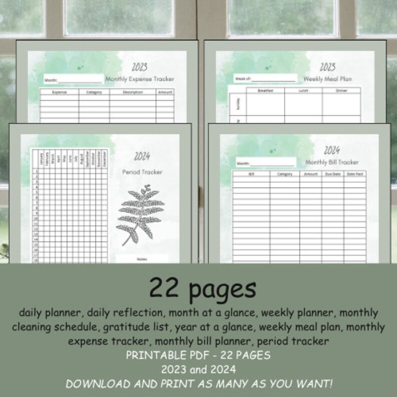 Personal Printable Planner Bundle 2023, 2024, Daily, Weekly, Monthly ...