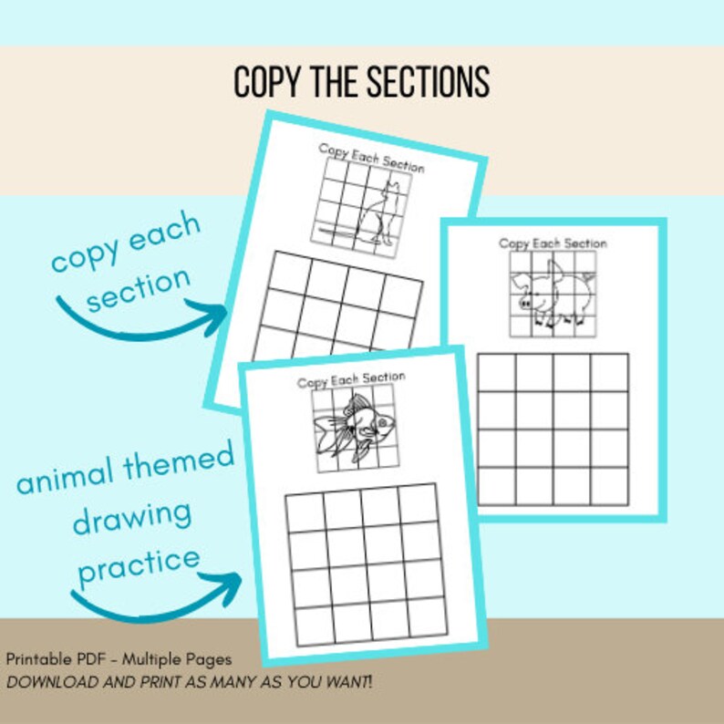 Animal Drawing Tutorial Printable Bundle, How to Draw Animals Printable ...