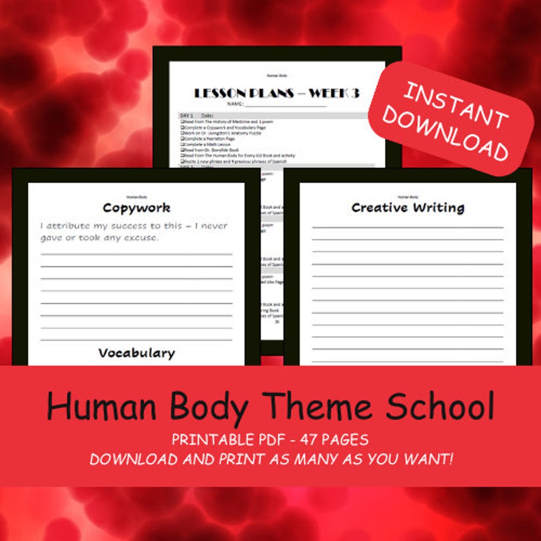 Human Body Middle School Unit Study - Etsy